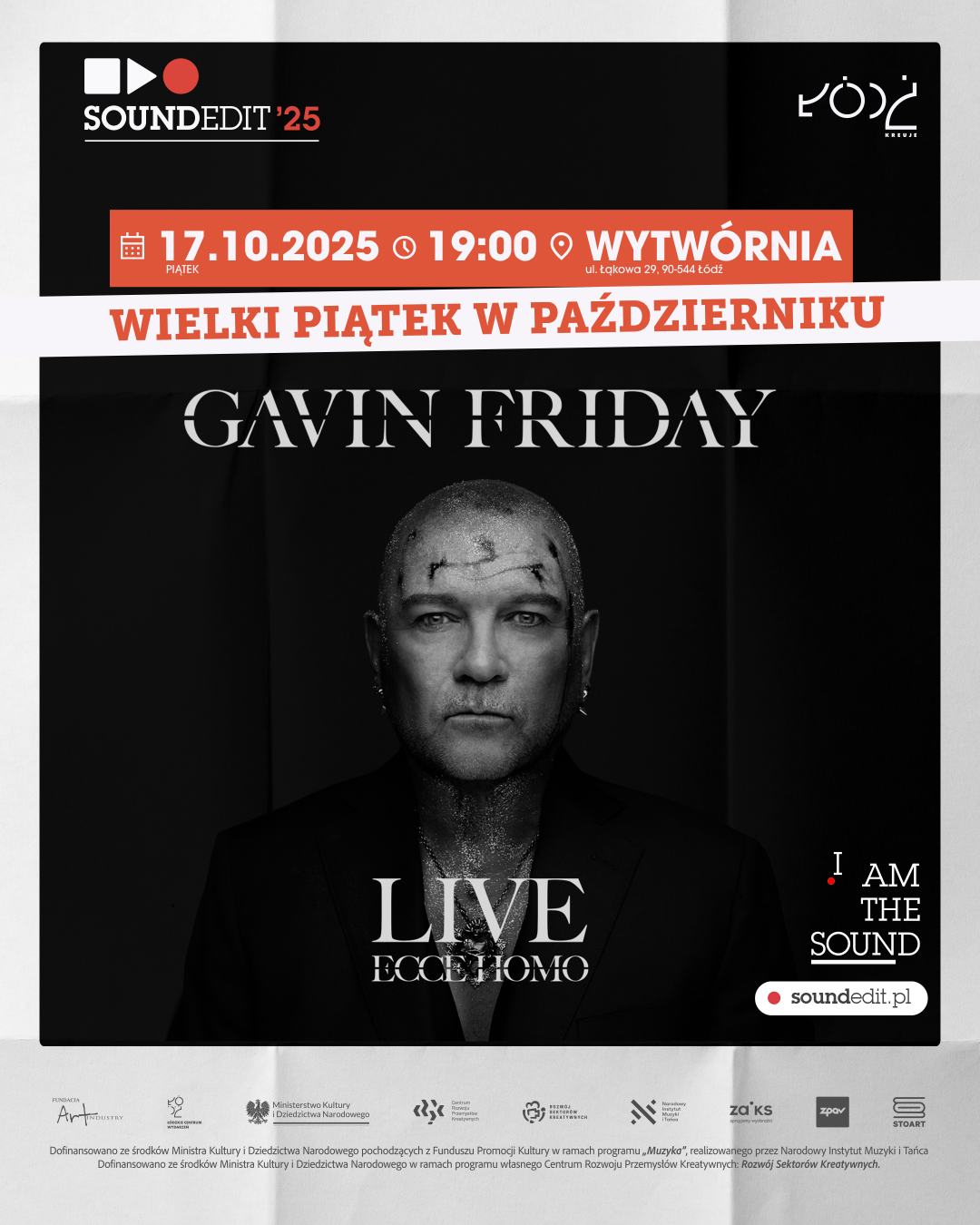 Gavin Friday - Ecce Homo - New Album - Out 25th October